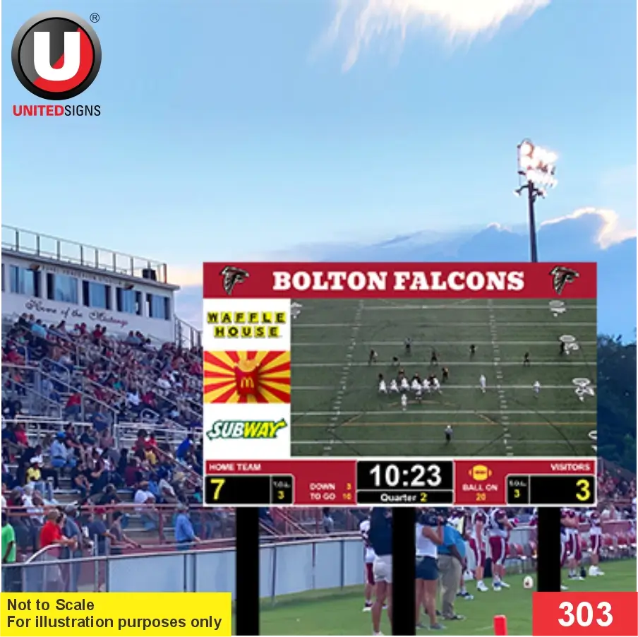 Digital Outdoor Sports Scoreboards | UnitedSigns.com